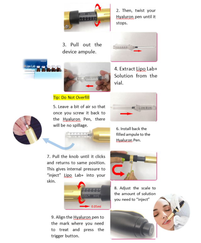 A Complete Guide On How To Use Your Hyaluron Pen with Lipo Lab+ - FAROHA